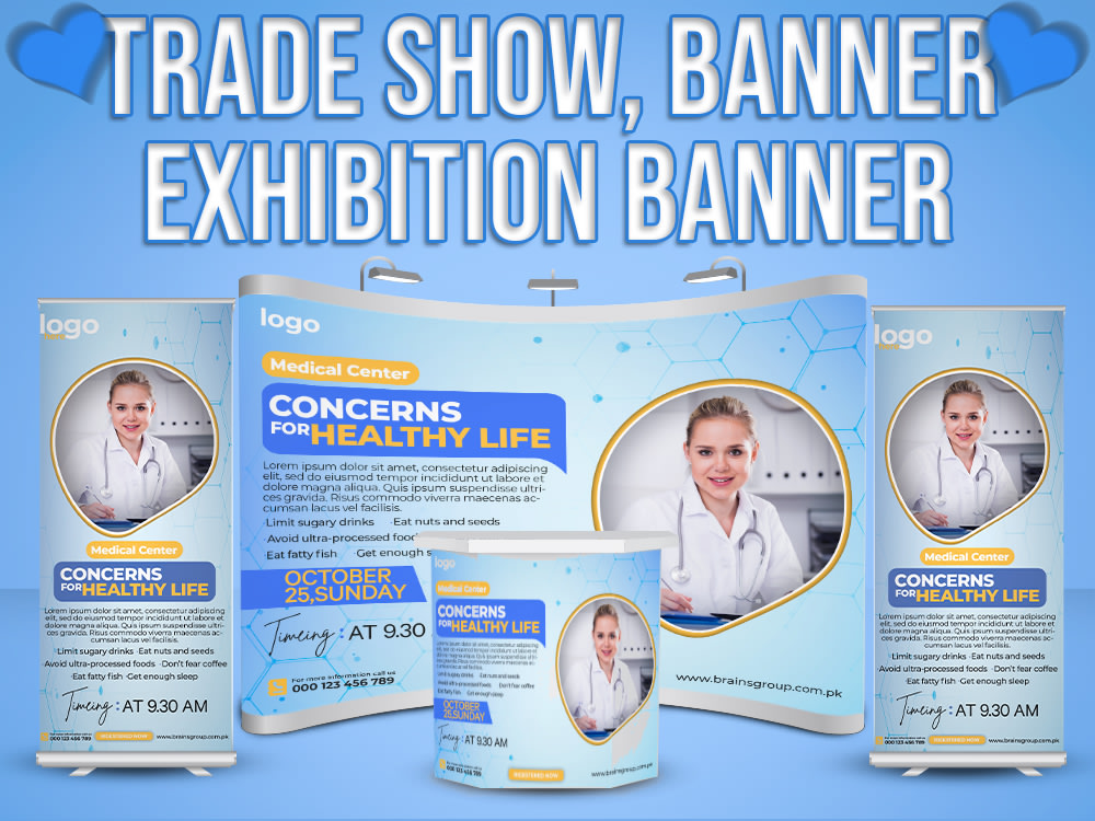 Trade show, banner, backdrop, retractable banner exhibition banner pop ...