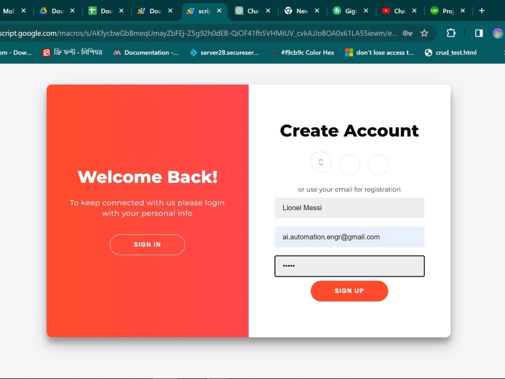 Redirect Login system in Google Apps Script & Spreadsheet | Upwork