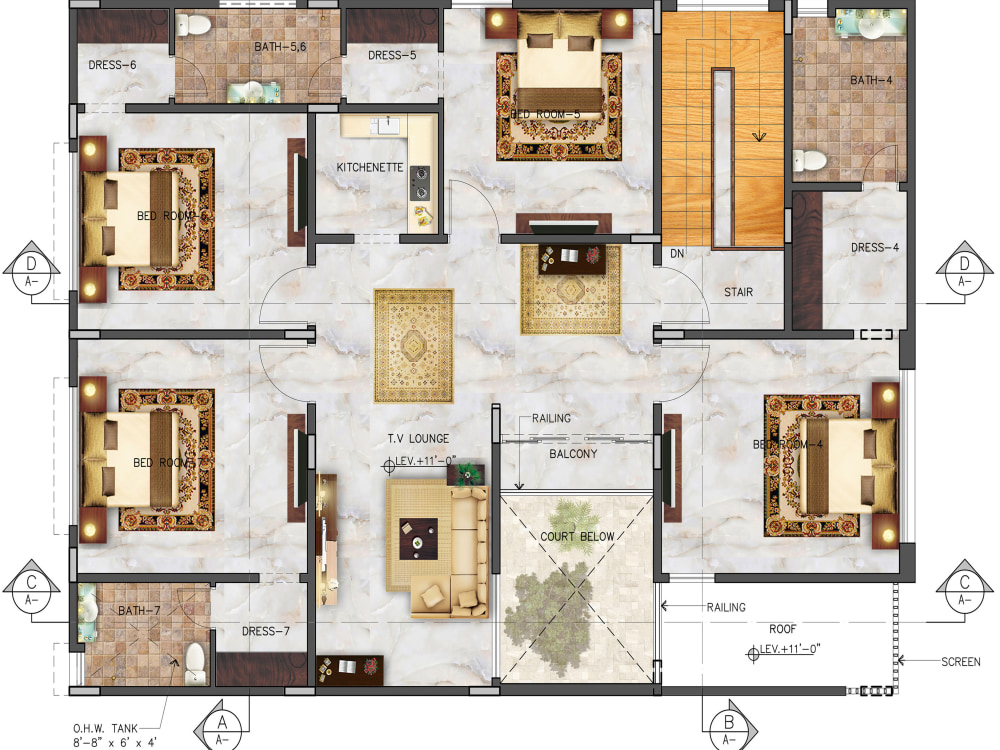 2D floor plan with all details in 1-3 days depending on the covered ...