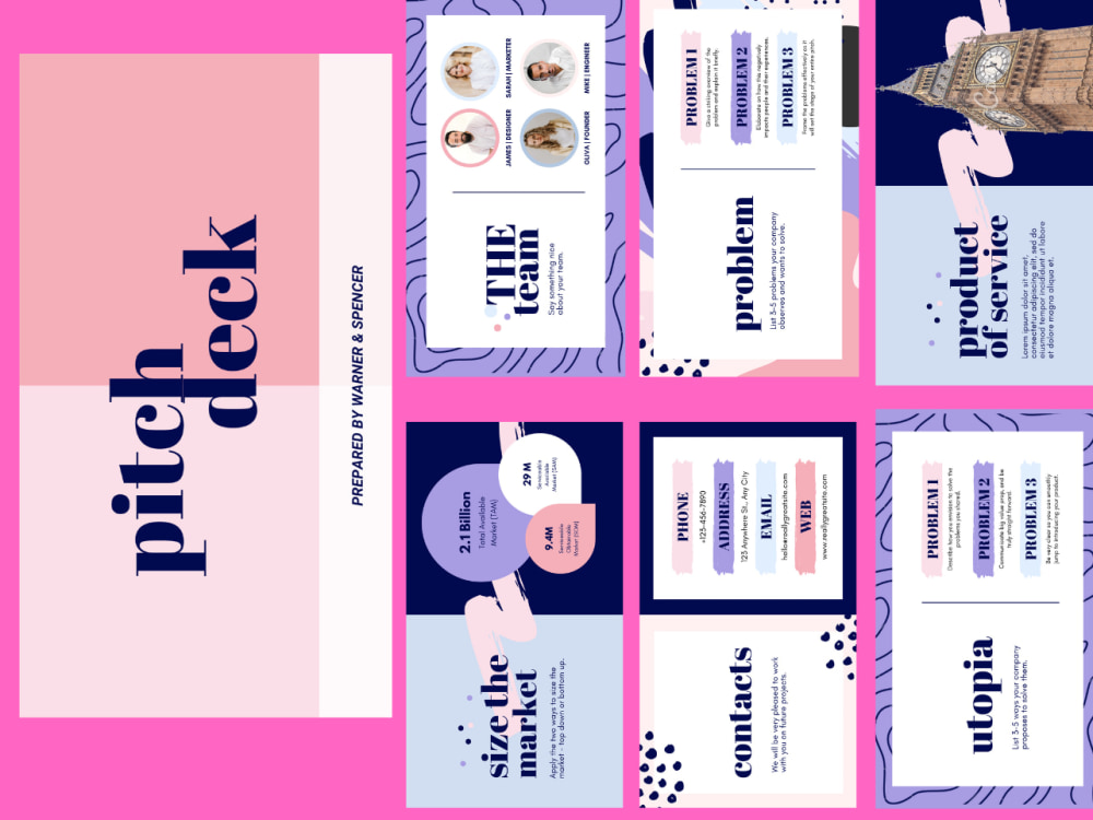 A professionally branded presentation/pitch deck | Upwork