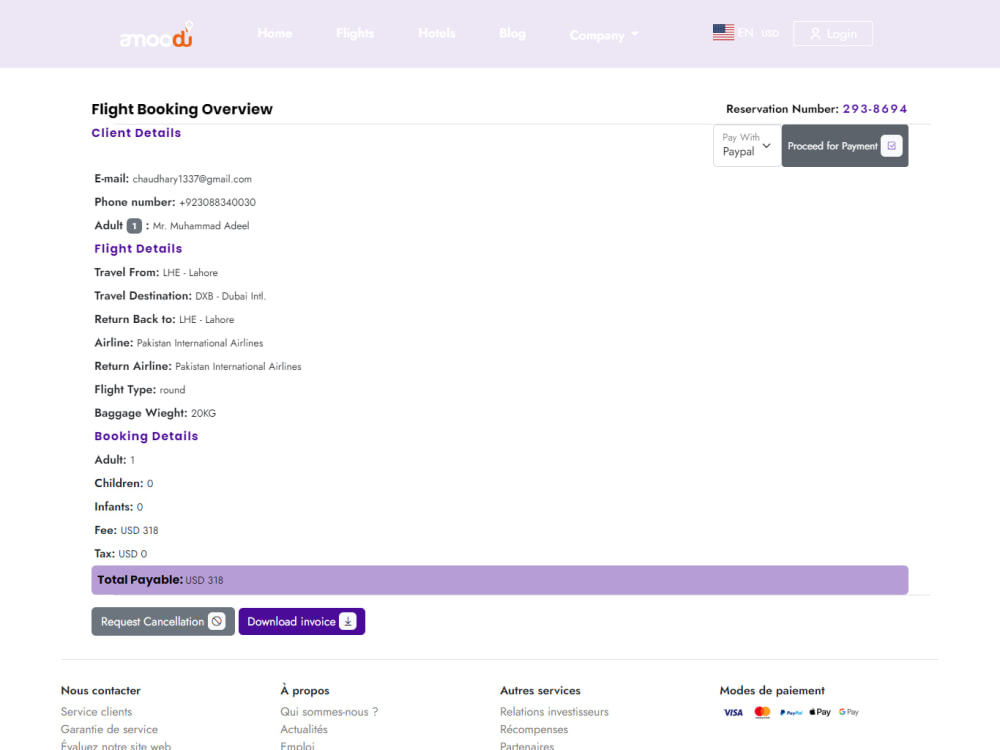 Flight booking Website (APIs, Database, Everything) | Upwork