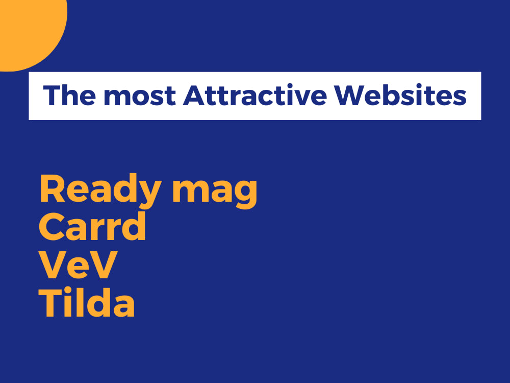 Website and landing page design on, Readymag , Carrd Tilda website and Vev | Upwork
