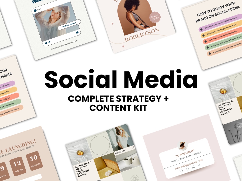 Complete Social Media Strategy, Content Plan & templates for your Brand ...