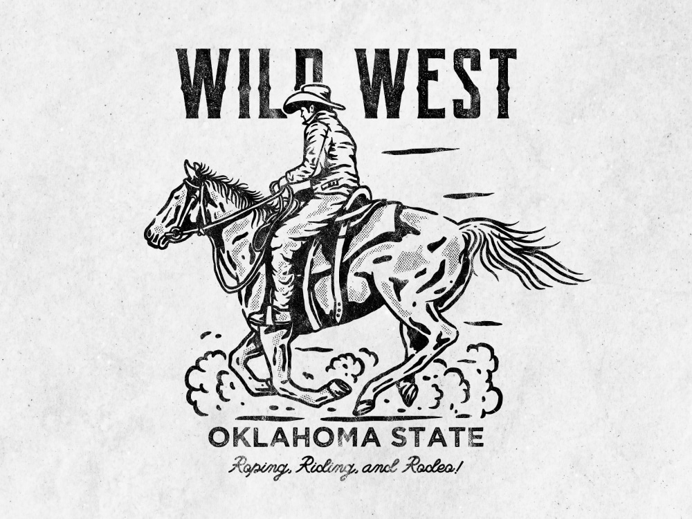 A unique vintage hand-drawn western logo designs | Upwork