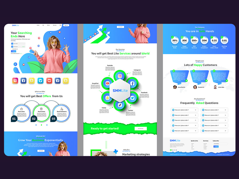 Perfect panel, SMM panel website design and development services | Upwork