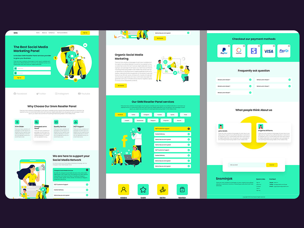 Perfect panel, SMM panel website design and development services | Upwork