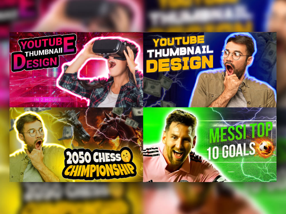 Amazing and attractive eye catchy youtube thumbnail design for your ...