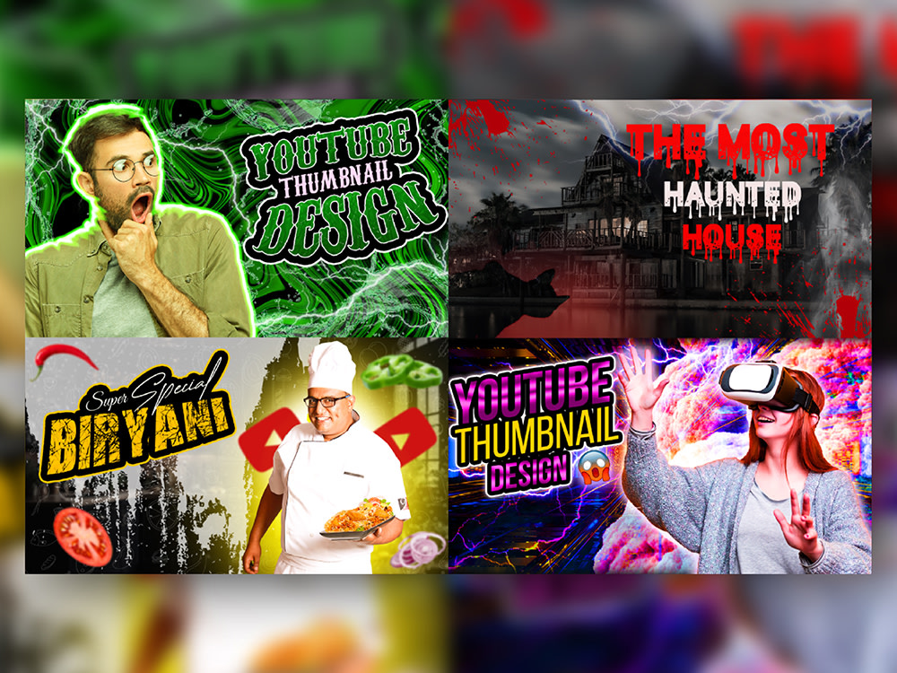 Amazing and attractive eye catchy youtube thumbnail design for your ...