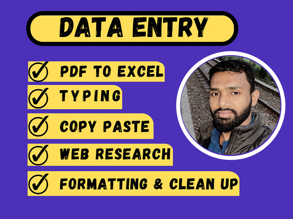 Data entry, web scraping, typing, copy-paste, web research, File conversion | Upwork