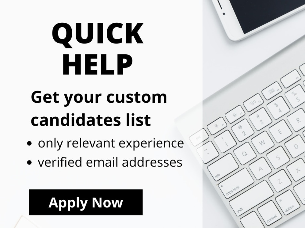 A customized sourcing list for any role based on your requirements | Upwork