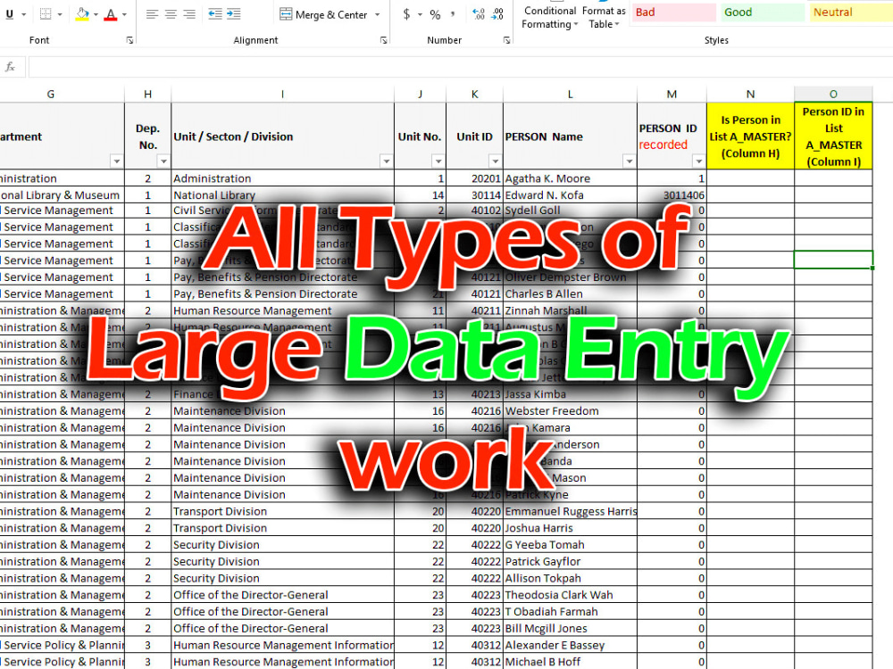Data Entry, PDF to Excel, Excel to PDF. | Upwork