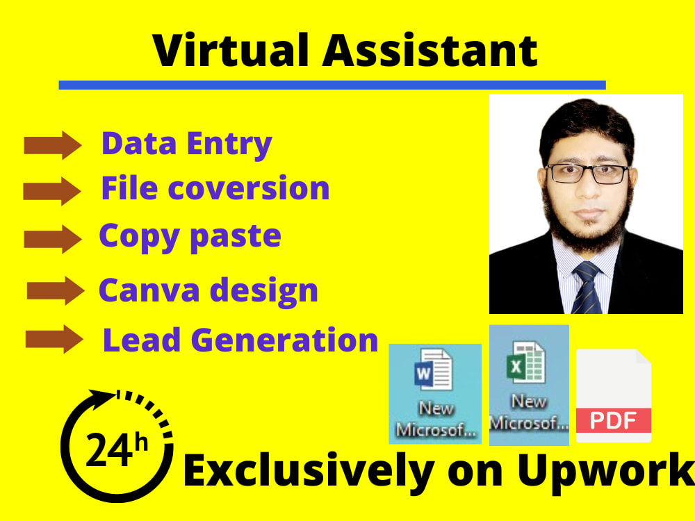 Virtual assistant service for Data entry, Copy Paste, Lead Generation | Upwork