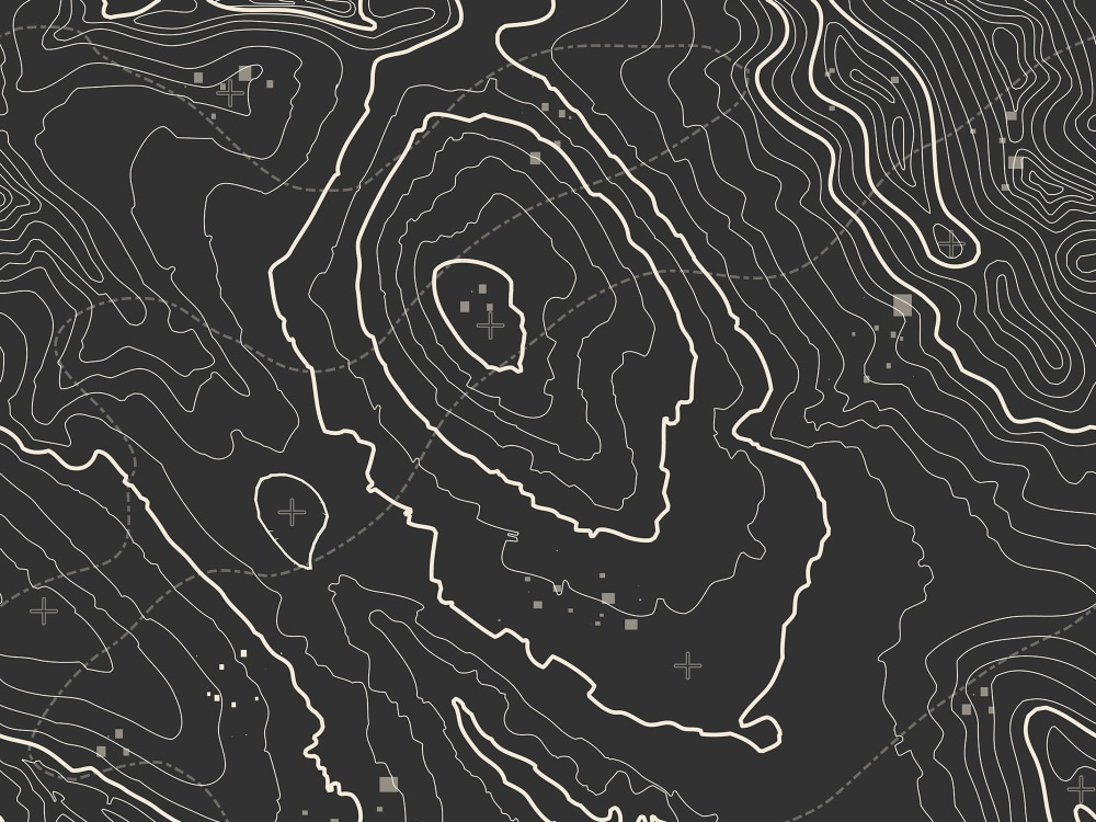 Editable vector topographic map | Upwork