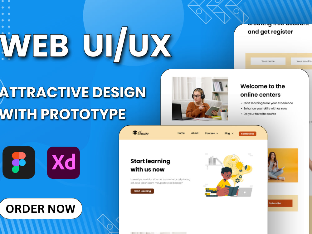An eye catchy website design UI/UX, Web design in Figma | Upwork