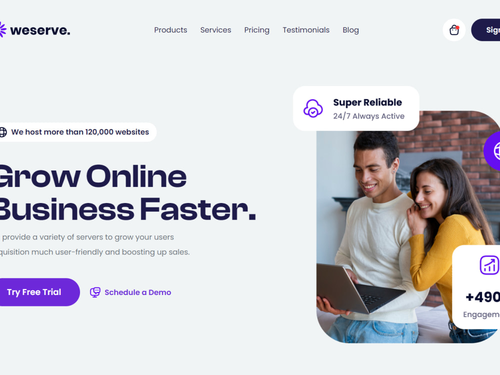 A modern & eye-catching Landing Page Website | Upwork
