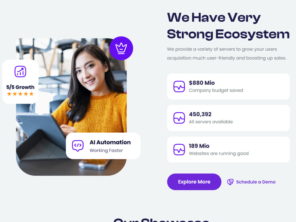 A modern & eye-catching Landing Page Website | Upwork