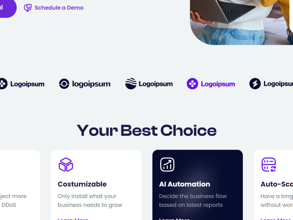 A modern & eye-catching Landing Page Website | Upwork