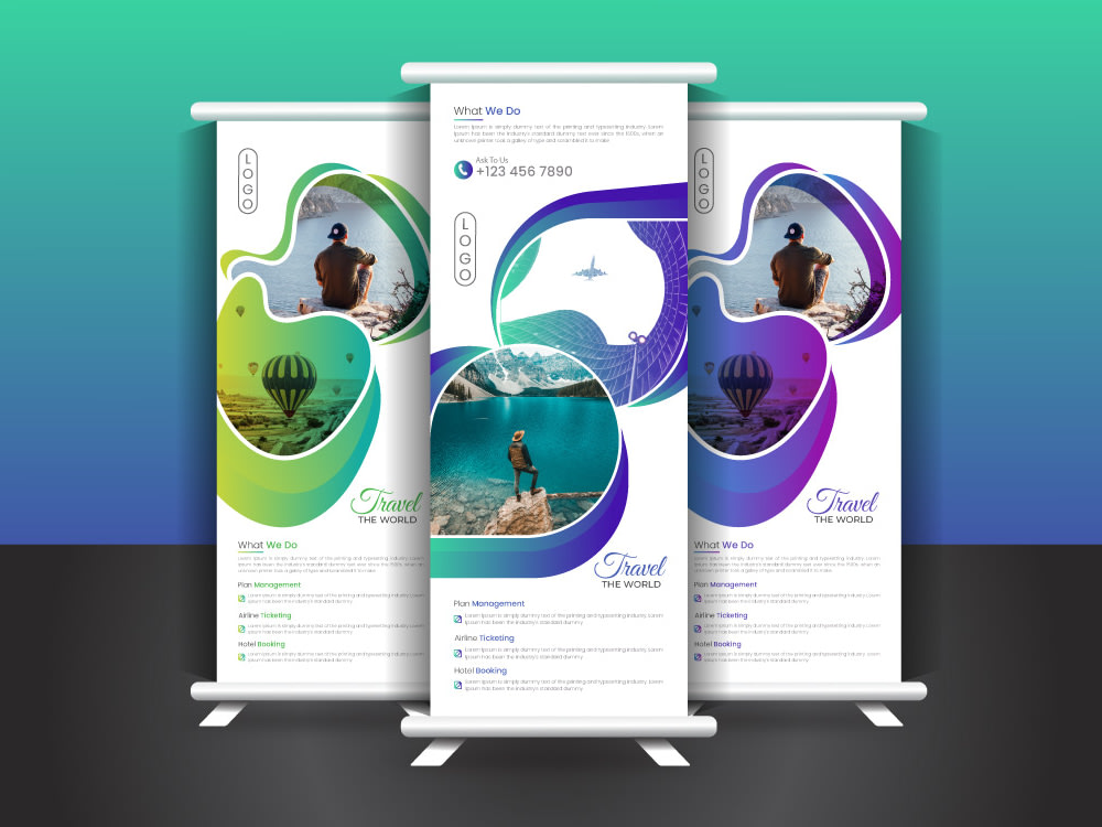 Design the best roll-up, retractable, pull-up, pop-up, or signage | Upwork