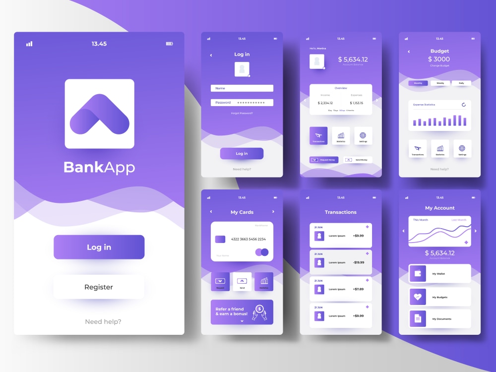 Bank apps user interface design | Upwork