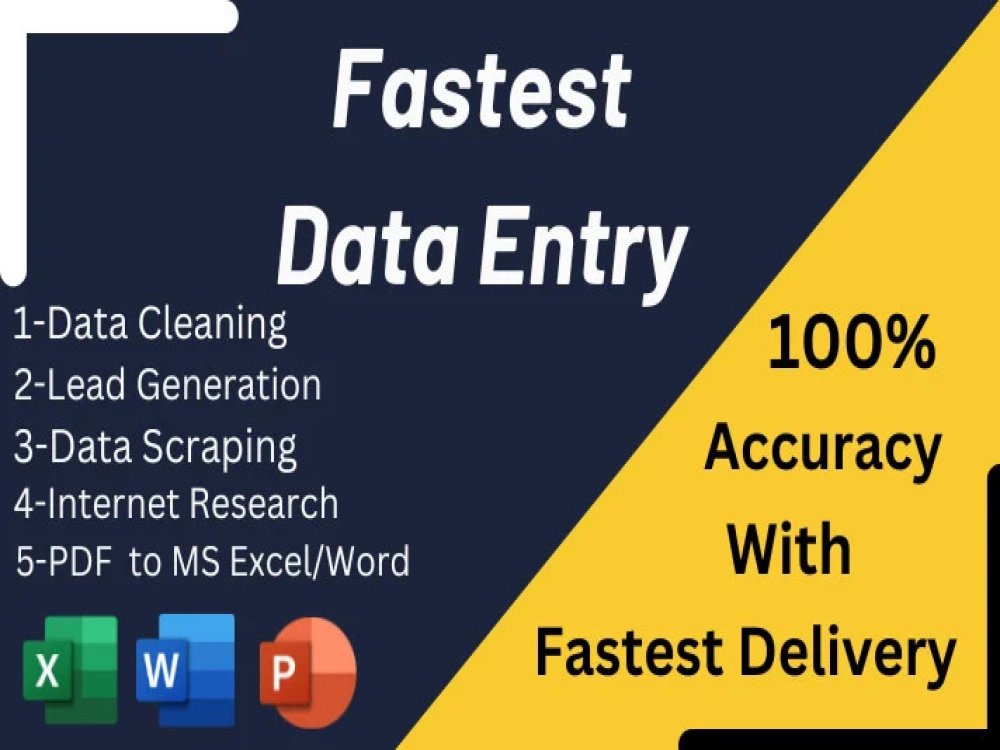 Fasted excel data entry in one day and lead generation | Upwork