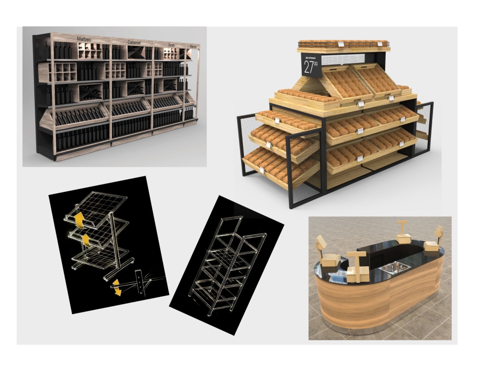 Furniture design, render and production plans | Upwork