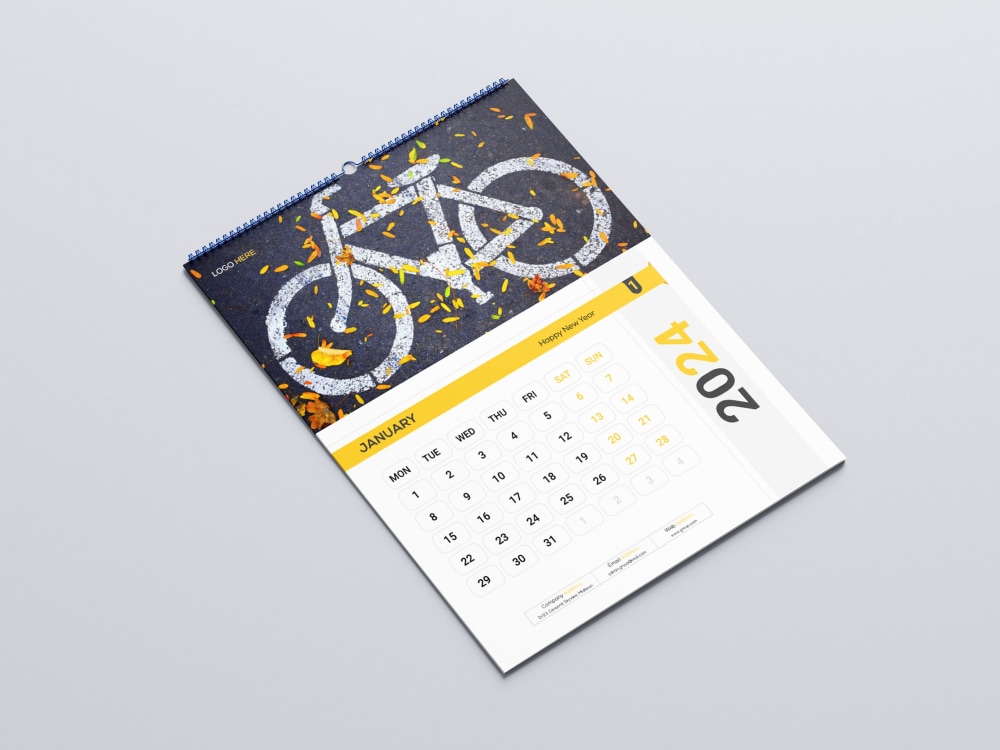 A fantastic printable calendar (wall, desk) and holiday list design ...