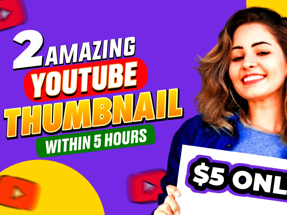2 Amazing Thumbnails within 5 hours | Upwork