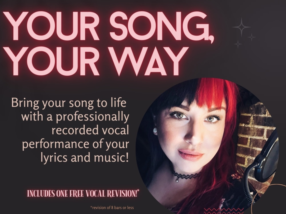 A professionally recorded vocal performance your song | Upwork