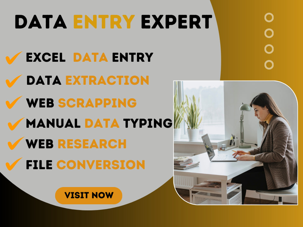 Data entry, copy-paste, web research, web scrapping, typing | Upwork