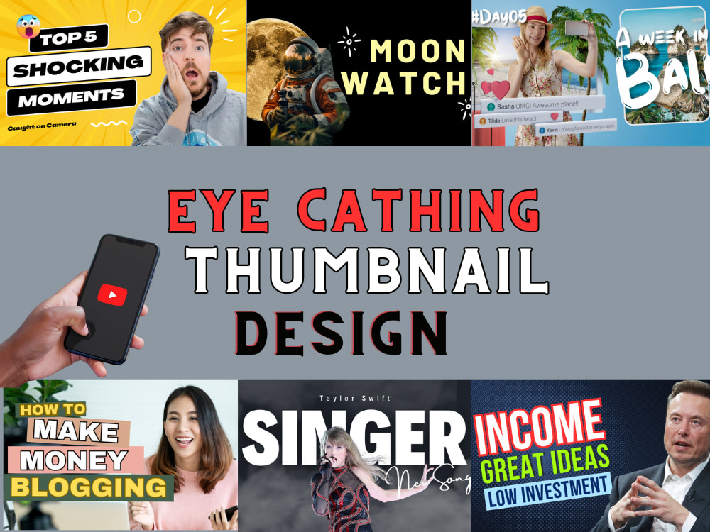 Eye catching high CTR YouTube thumbnail design | Upwork
