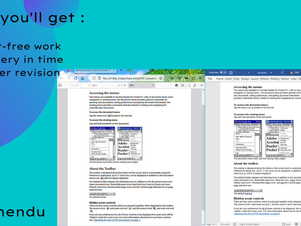 Data Entry, PDF Conversion and several Virtual Assistant services. | Upwork