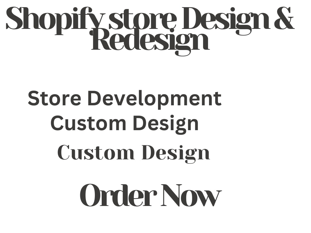 Shopify design and redesign | Upwork