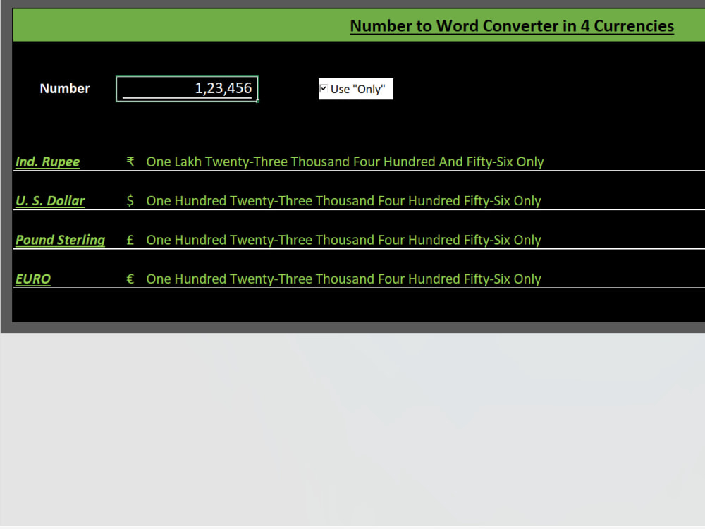 Number to word converter for Invoice and other tools | Upwork