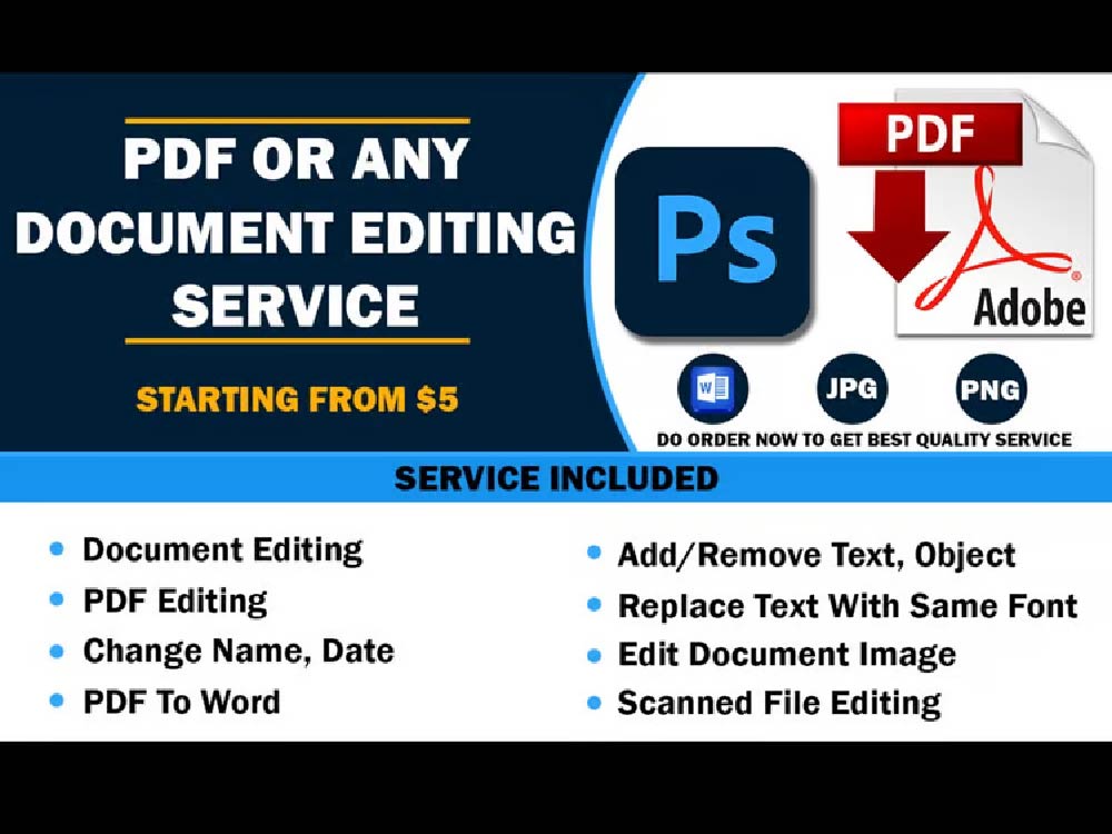 PDF or any Document Editing Service in 24 hours | Upwork