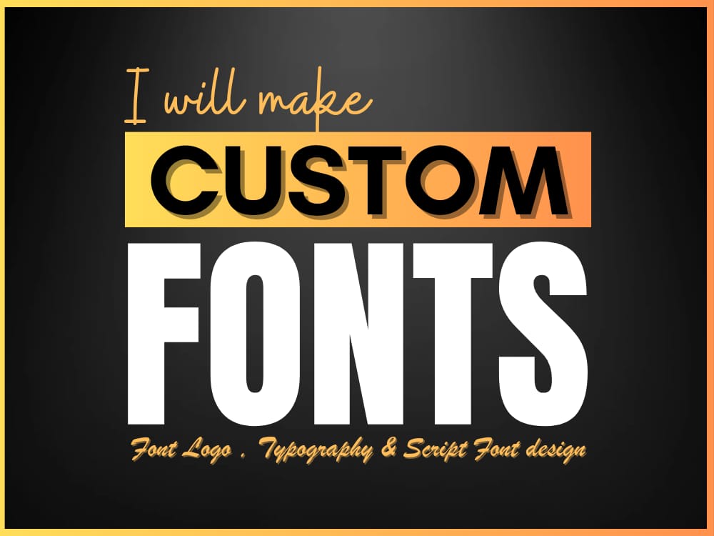 Custom font and typography design for you | Upwork