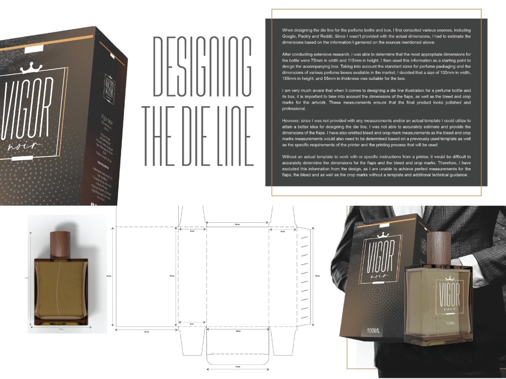 A well-designed, print-ready packaging dieline with dimensions/settings ...