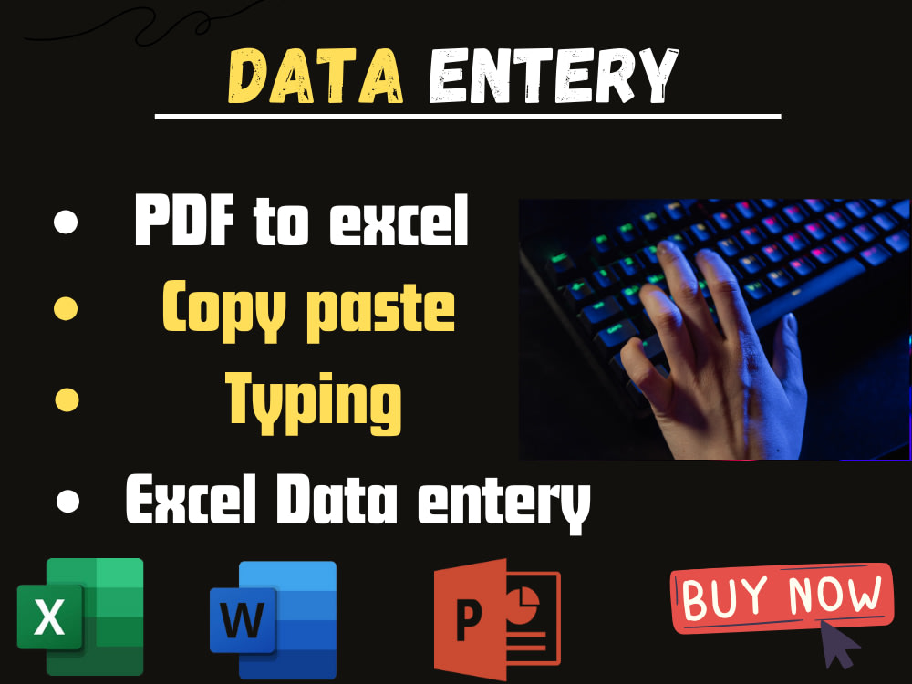 PROFESSIONAL DATA ENTERY & QUICK ,TYPING,EXCEL | Upwork