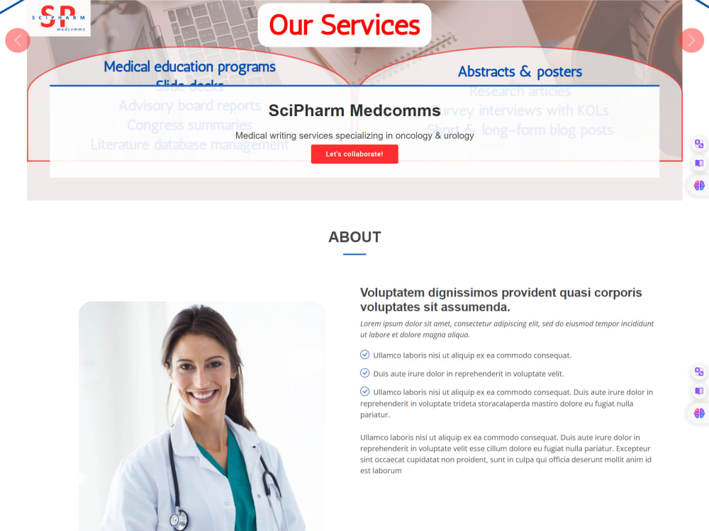 Single Page Blog Website with Admin Side | Upwork