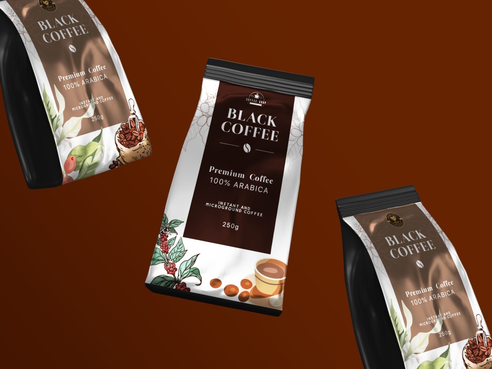 Premium coffee label, coffee packaging, and product tea label design ...