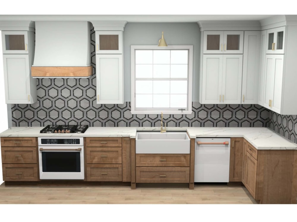 Kitchen Design packet with a floor plan, elevations and 3D color ...