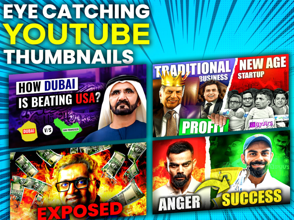 A professional and eye-catching youtube thumbnail. | Upwork