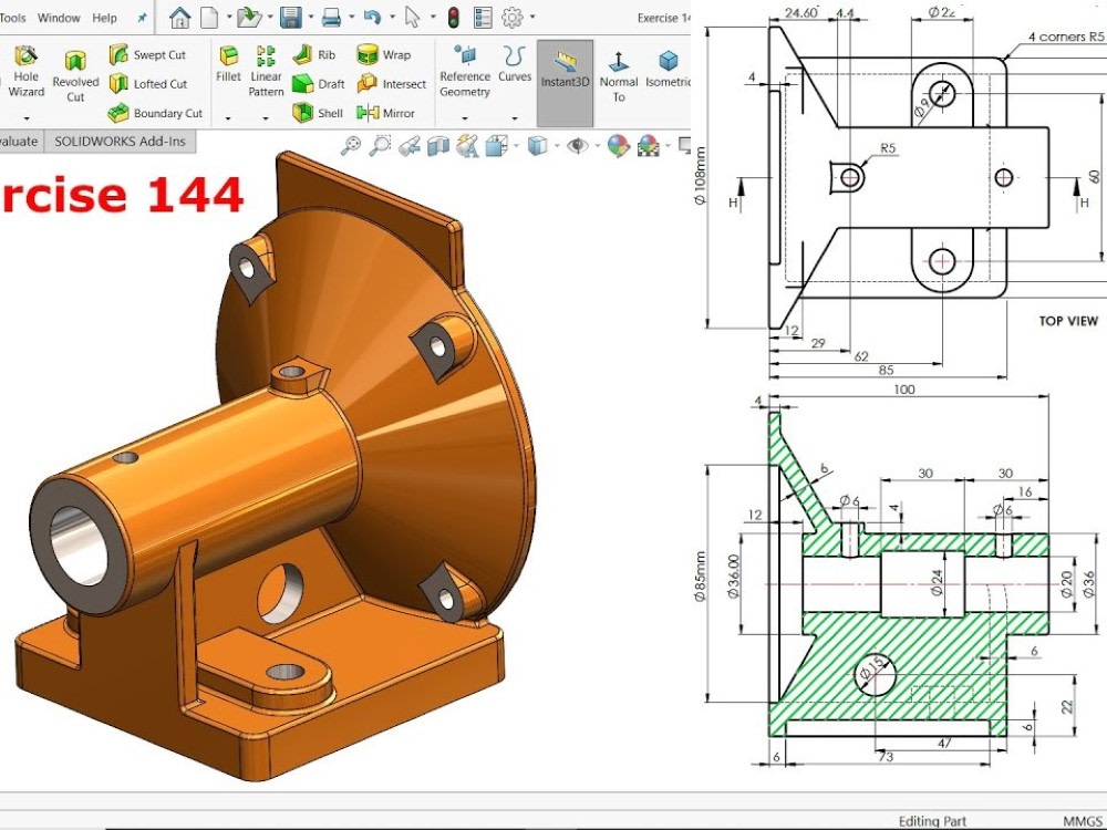 Fully rendered CAD Model from a sketch with accurate dimensions | Upwork