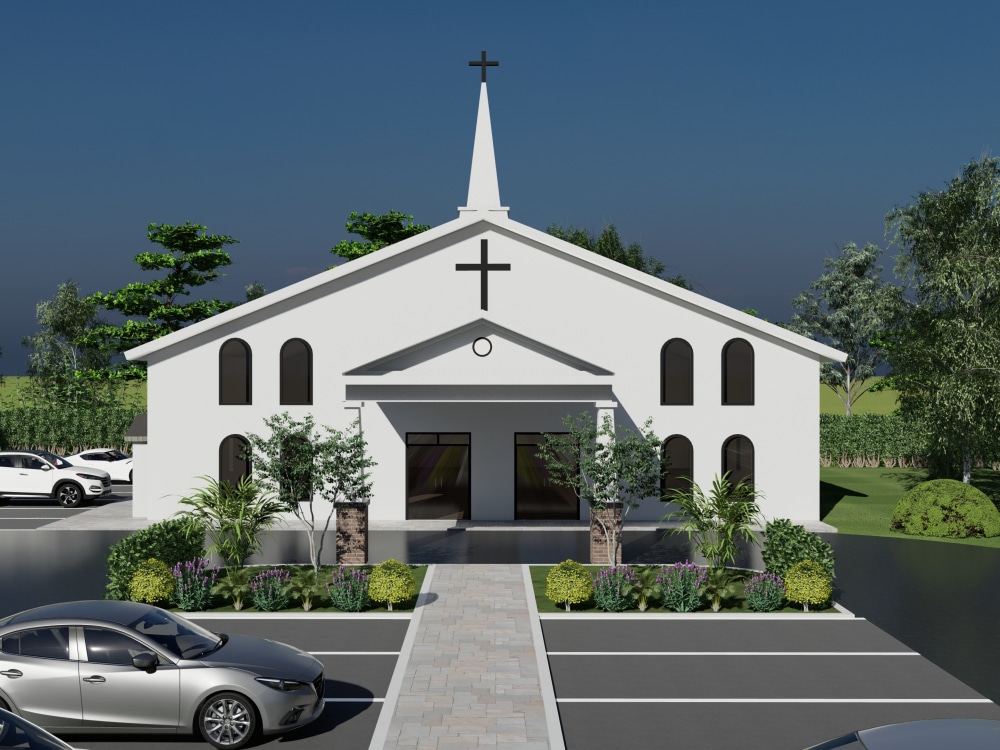 A design church interior and exterior with animations. | Upwork