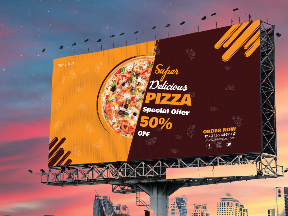 Futuristic signage, billboards, roll up and backdrop banner design ...