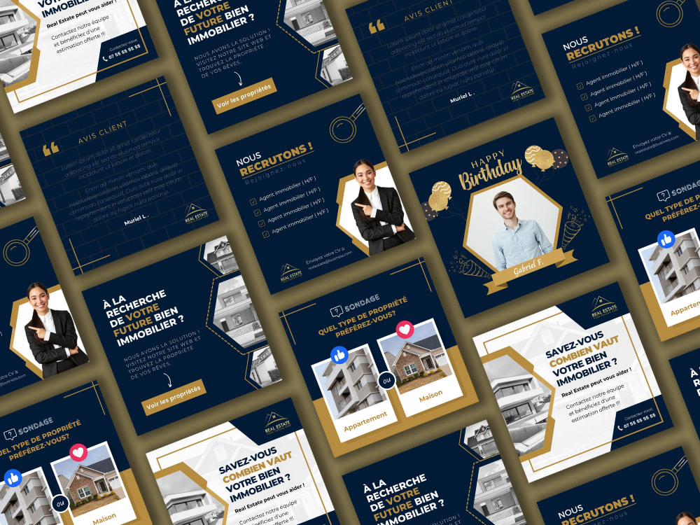 Editable social media posts design, Canva templates | Upwork