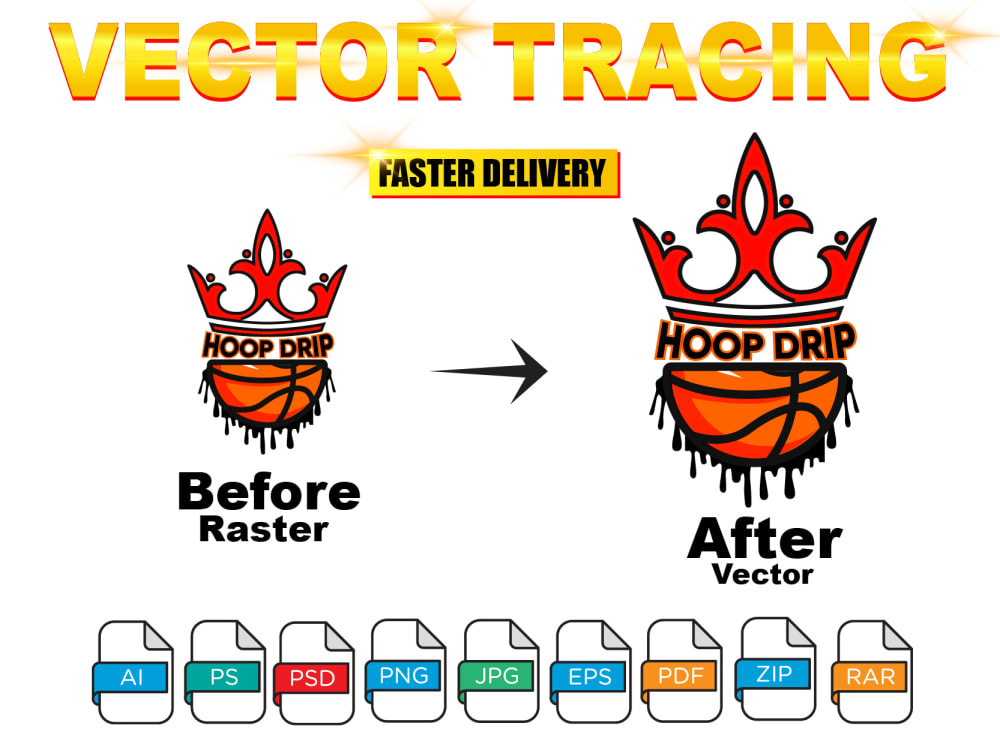Vector Tracing Raster to Vector logo icon image | Upwork