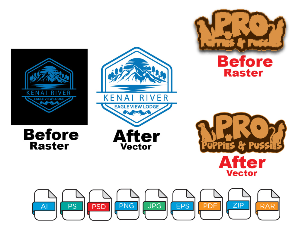 Vector Tracing Raster to Vector logo icon image | Upwork