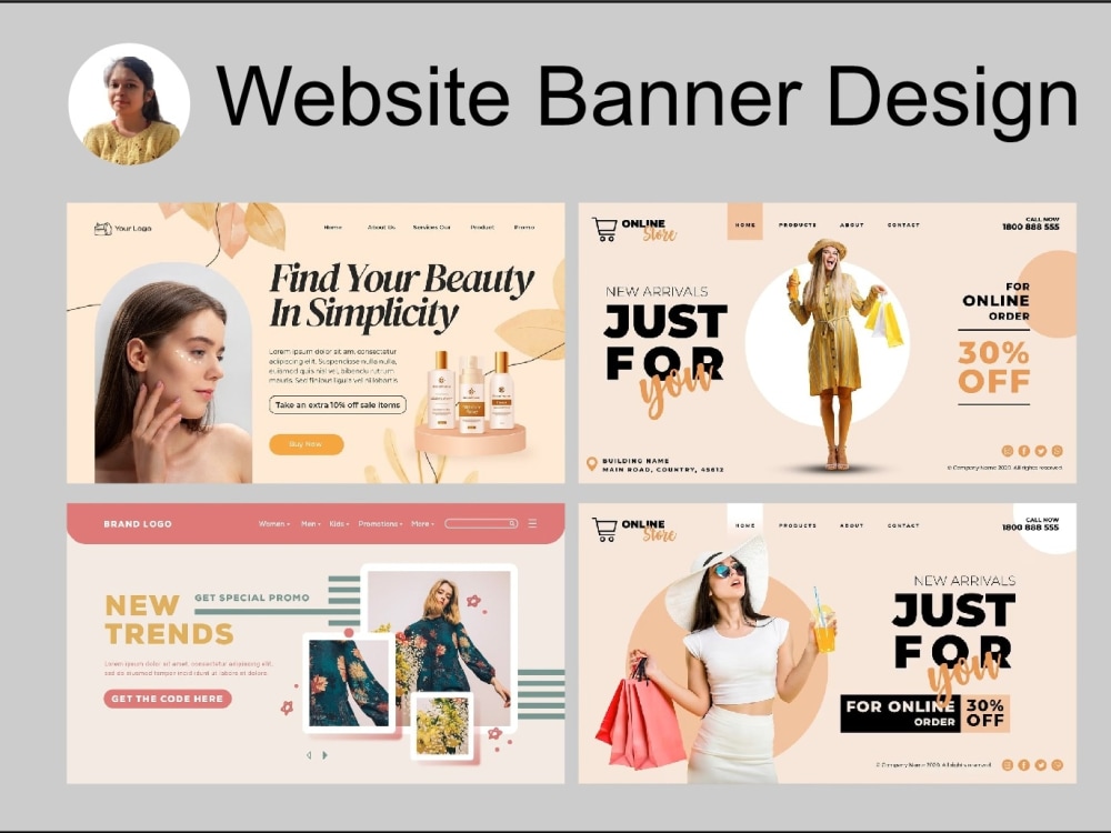 Your Website creative banners for user intrection | Upwork