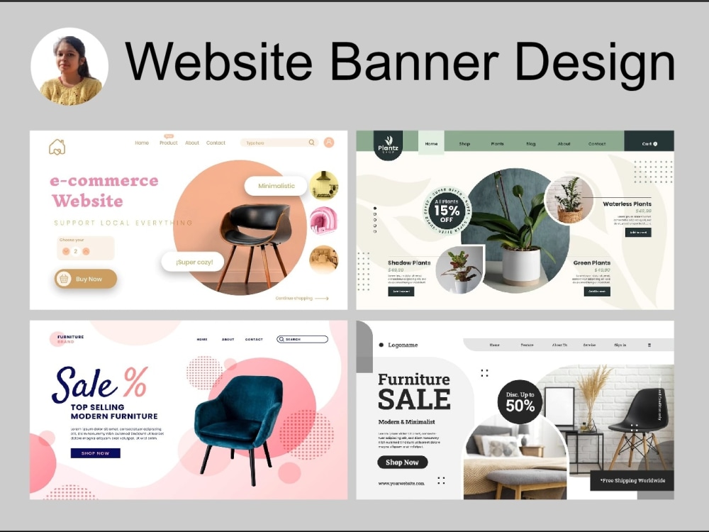Your Website creative banners for user intrection | Upwork