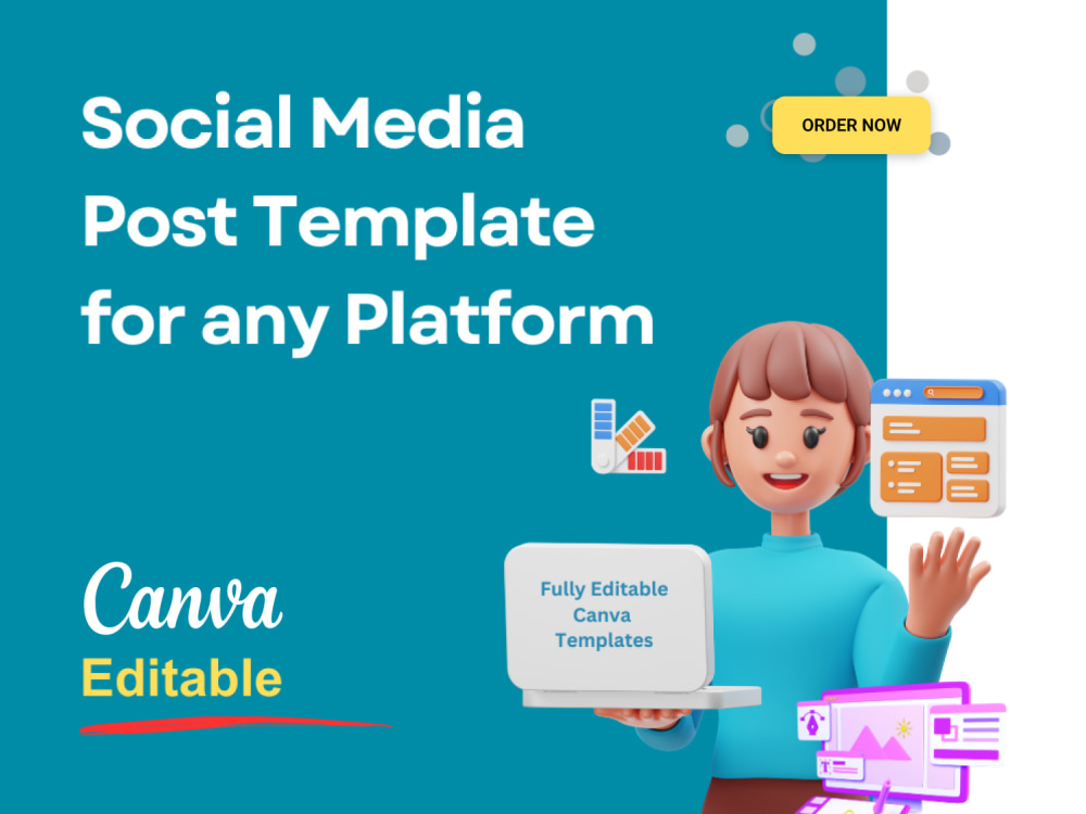 Attractive editable social media Canva templates | Upwork